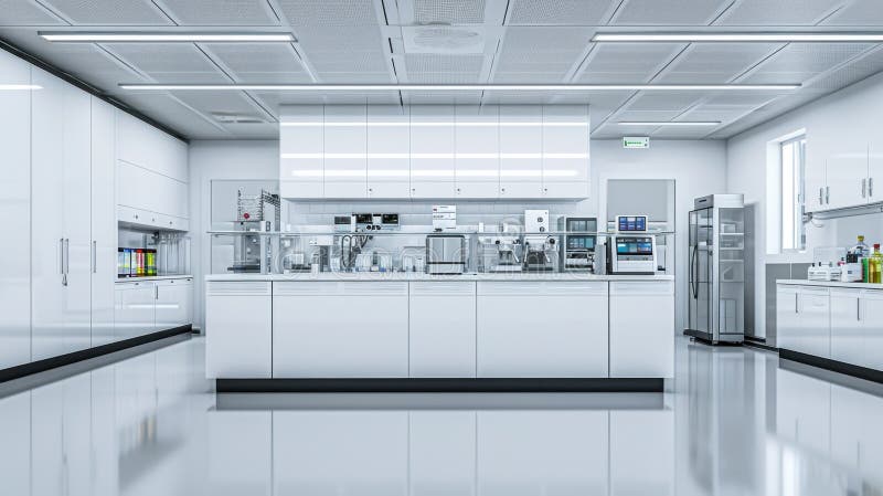 Modern Empty Biological Applied Science Laboratory with Technological ...