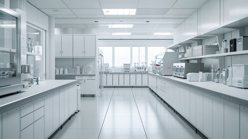 Modern Empty Biological Applied Science Laboratory with Technological ...