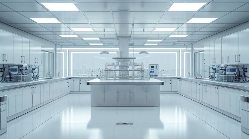 Modern Empty Biological Applied Science Laboratory with Technological ...