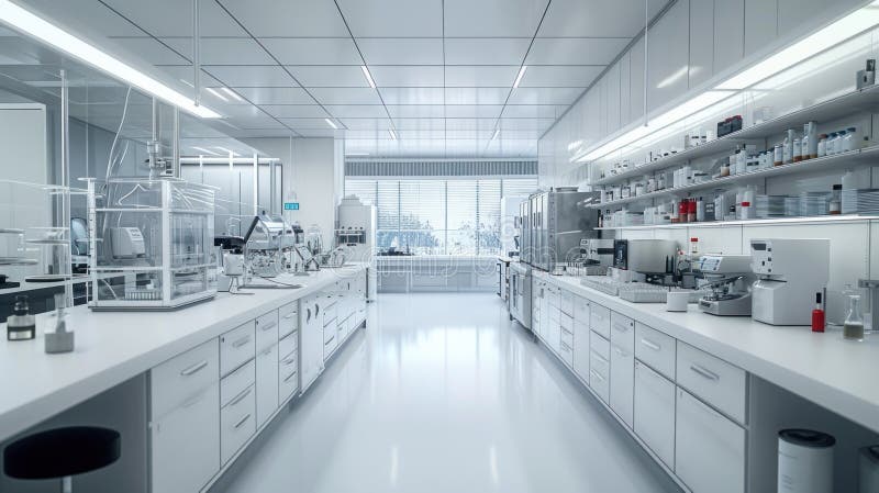 Modern Empty Biological Applied Science Laboratory with Technological ...