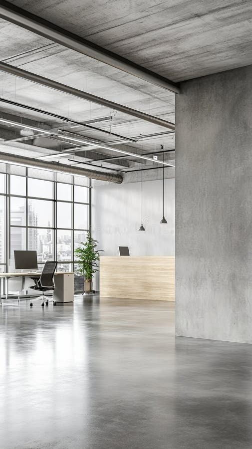 Modern Empty Blank Interior Office Room for WorkMockup ...