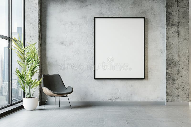 Modern Empty Blank Interior Office Room for WorkMockup ...