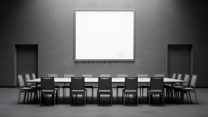 Modern Empty Conference Room with Blank Screen Presentation Space Ideal ...