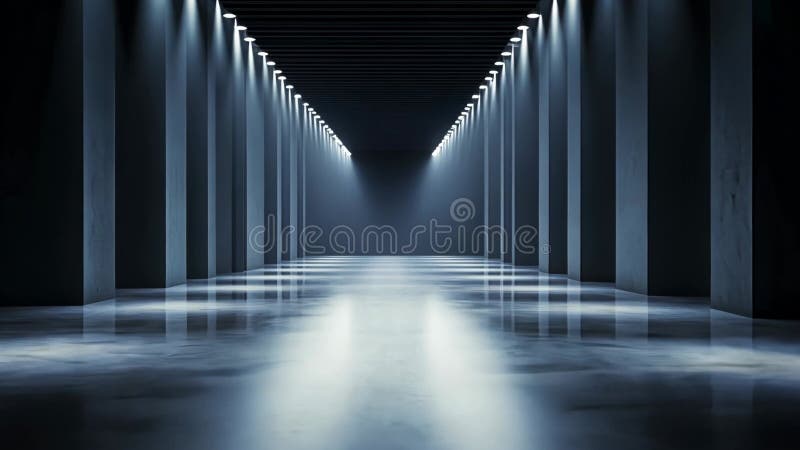 Futuristic Minimalist Corridor with Dramatic Lighting Generative AI ...