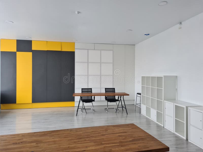 Modern Empty Elegant Office and Workspaces. Workplace Stock Image ...