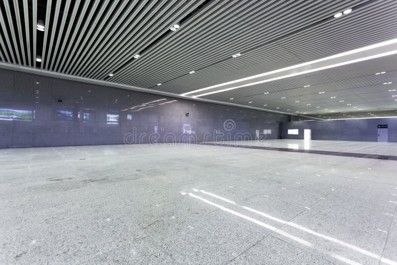Modern empty hall inside stock photo. Image of metal - 45714498
