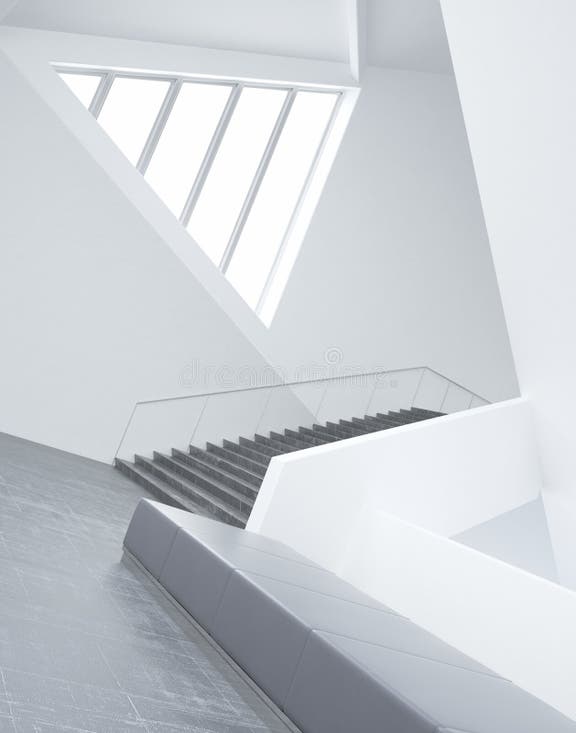 Modern Empty Minimalist Atrium | Architecture Interior Stock ...