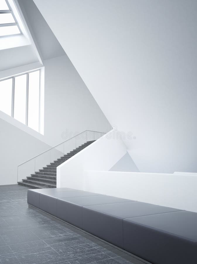 Modern Empty Minimalist Atrium | Architecture Interior Stock ...