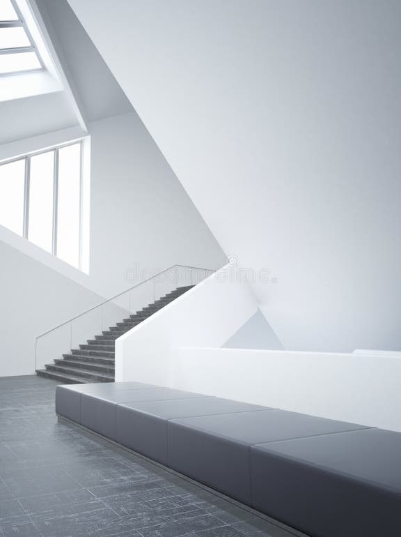 Modern Empty Minimalist Atrium | Architecture Interior Stock ...