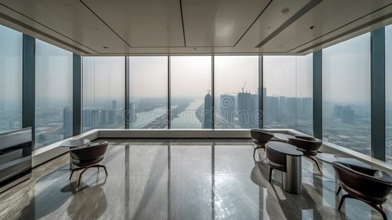 Modern Empty Office Interior. Contemporary Concrete Office Interior ...