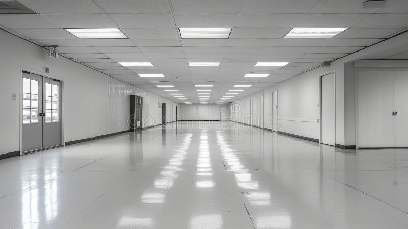 Modern Empty Print Shop Interior with Clean and Neat Design Elements ...