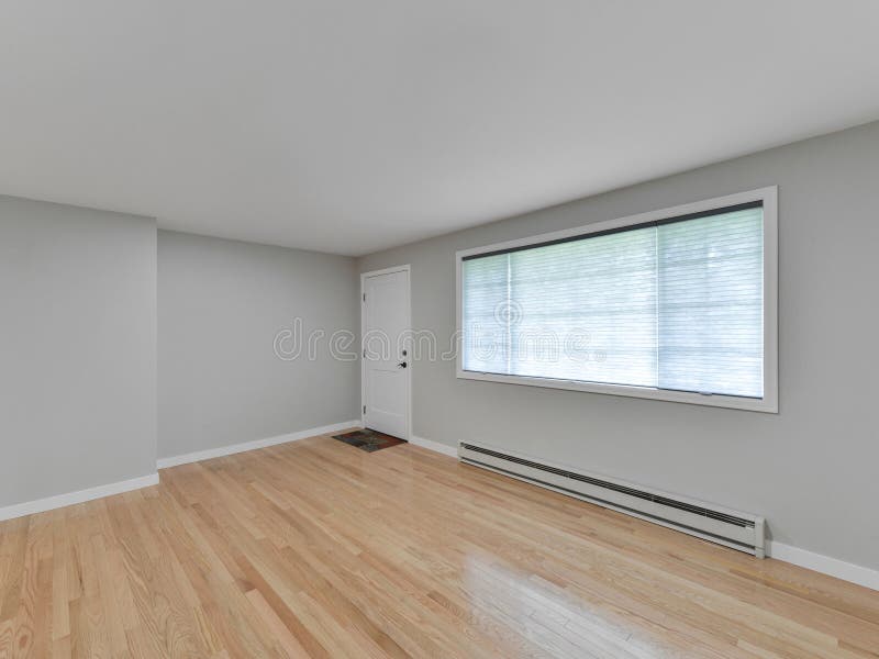 Modern Empty Residential Living Room Interior Stock Photo - Image of ...