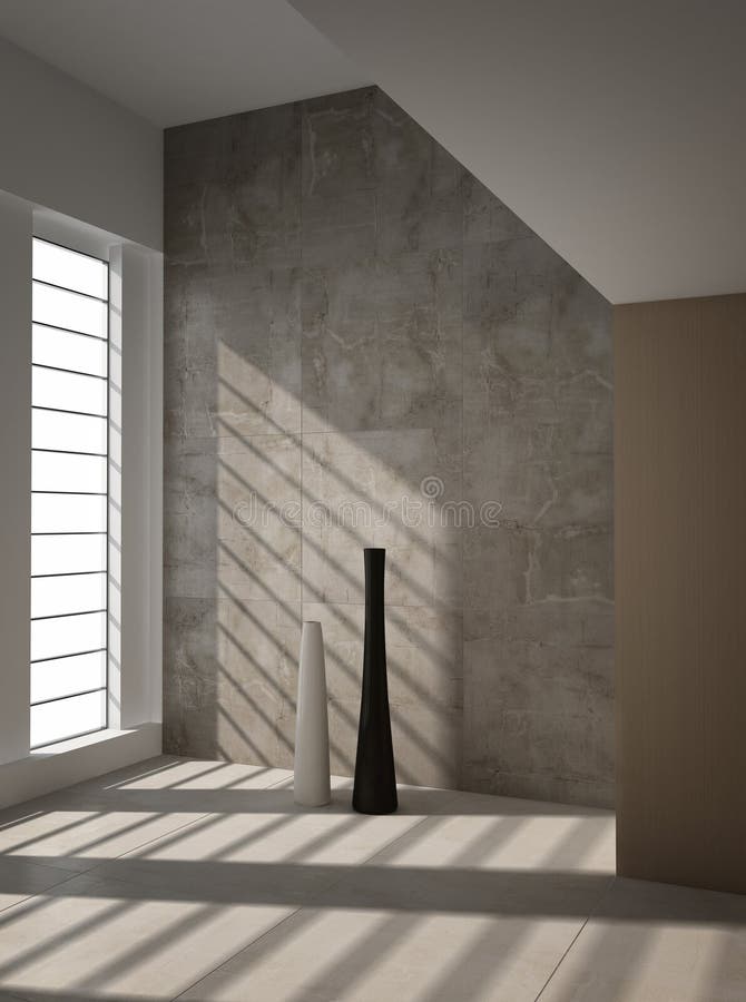 Modern Empty Room | Architecture Interior Stock Illustration ...