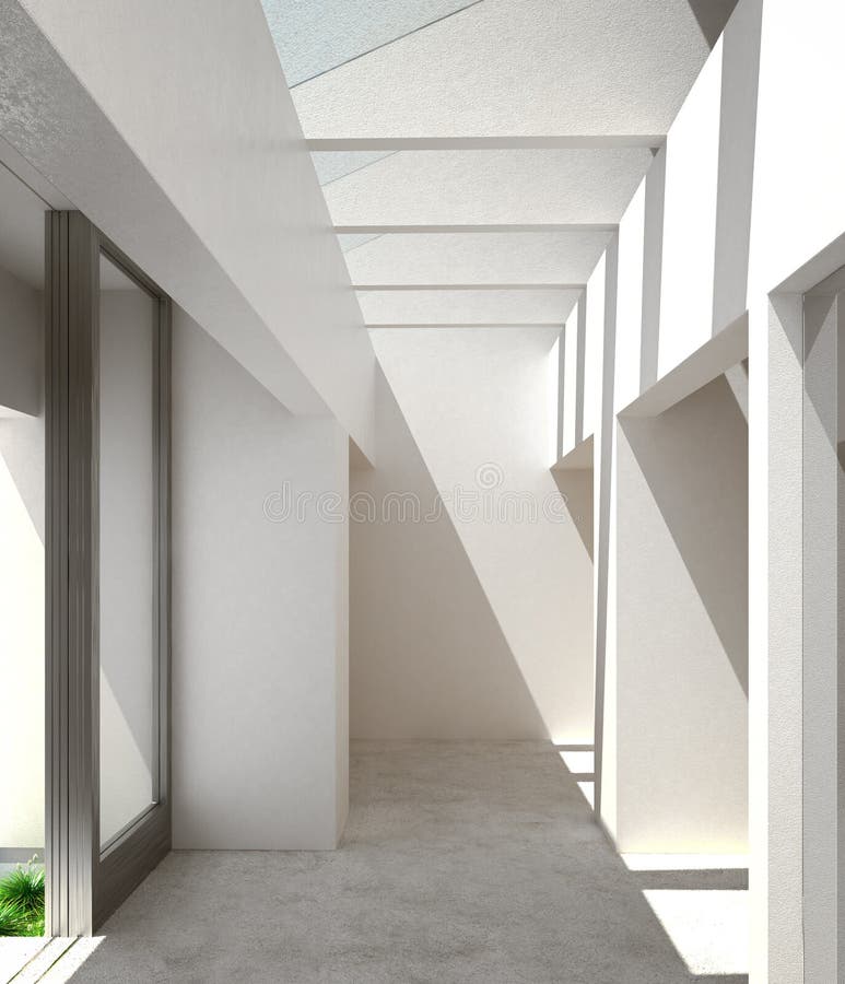 Modern Empty Room | Architecture Interior Stock Illustration ...