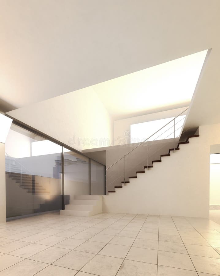 Modern Empty Room | Architecture Interior Stock Illustration ...