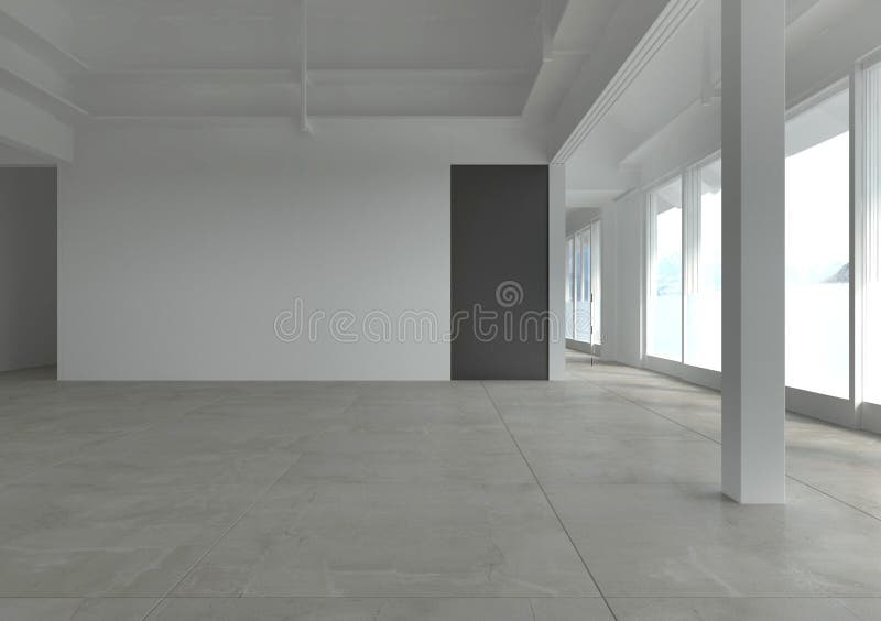 Modern Empty Room | Architecture Interior Stock Illustration ...