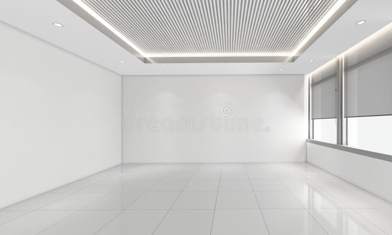 Modern Empty Room, 3d Render Interior Design, Mock Up Stock ...