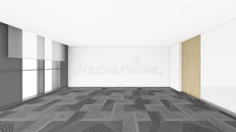 Modern Empty Room, 3d Render Interior Design, Mock Up Illustration ...