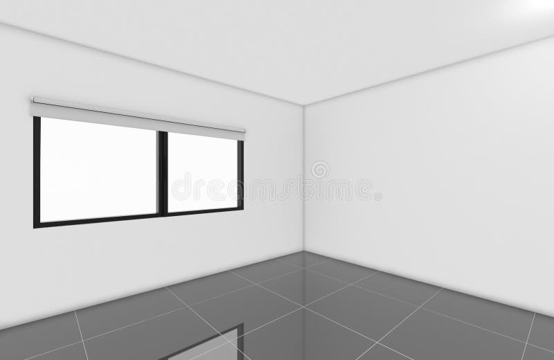 Modern Empty Room, 3d Render Interior Design, Mock Up Illustration ...