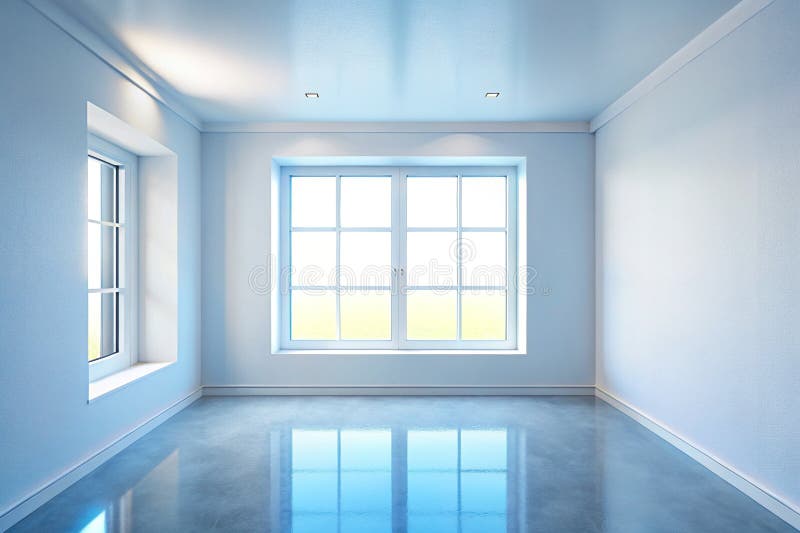 Modern Empty Room Mockup with Plastic Window Versatile Background for ...