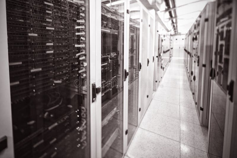 Empty server room stock photo. Image of software, power - 131690308