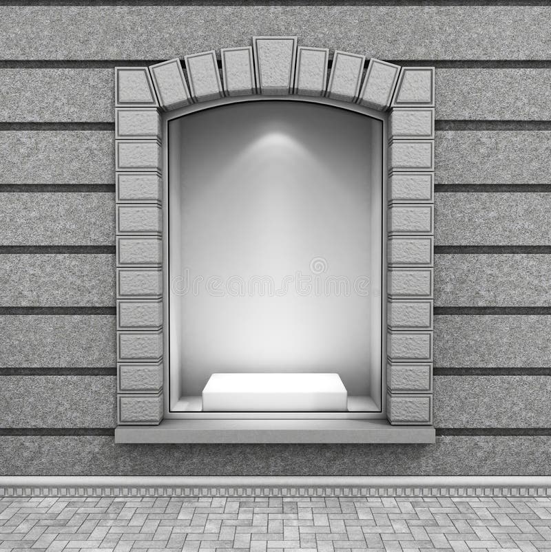 Modern Empty Store Front stock illustration. Illustration of boutique ...