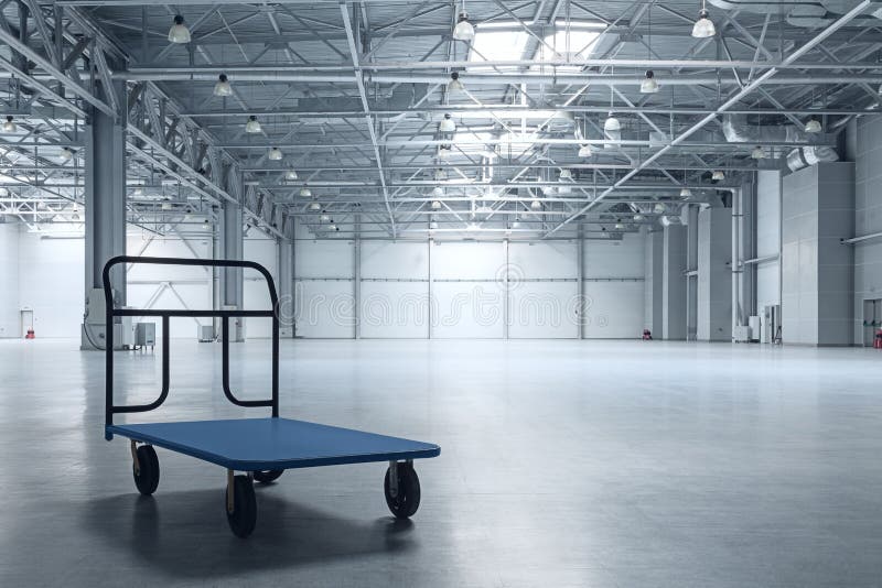 Modern empty storehouse stock image. Image of hangar - 70364445