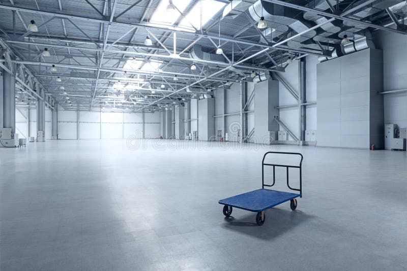 Modern empty storehouse stock image. Image of industrial - 73294167