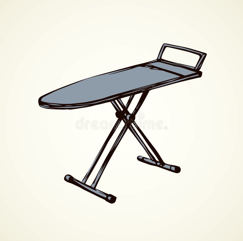 Ironing Board. Vector Drawing Stock Vector - Illustration of flat ...