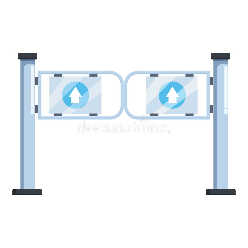 Modern Empty Turnstile Gate Access Control Point Terminal Entry System ...