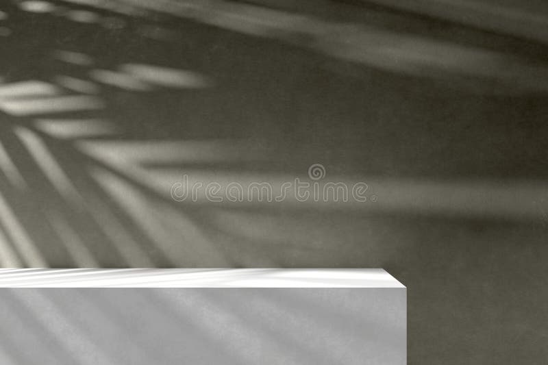 Modern Empty White Rectangular Wall Podium, Platform or Pedestal Stock ...