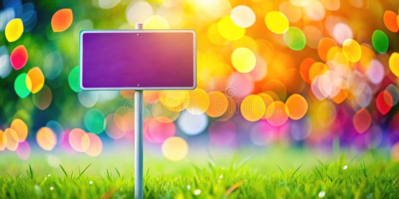 Modern Empty Yard Sign Mockup: Versatile Bokeh Background for Design ...