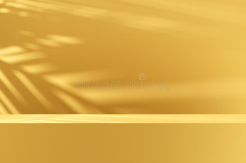 Modern Empty Yellow Rectangular Podium, Platform or Pedestal Stock ...