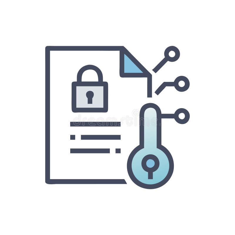 Modern Encryption Icon for Cybersecurity Stock Illustration ...