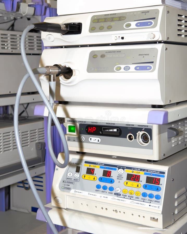 Medical Endoscopy Instruments Stock Image - Image of nurse, clean: 9852657