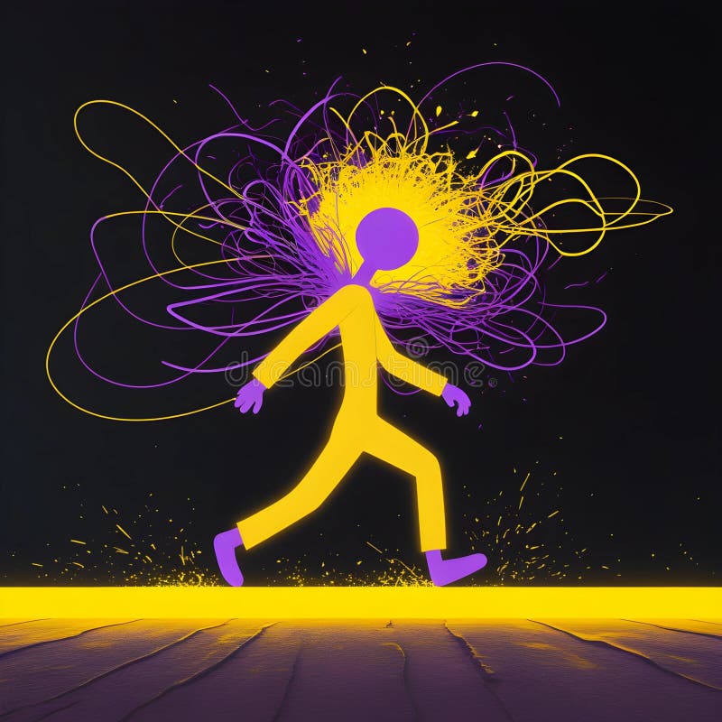 Modern and Energetic Illustration Representing Digital Flow, Network ...