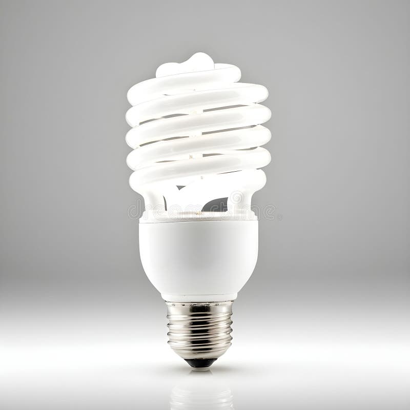 Modern Energy-efficient Light Bulb on a Plain Background Showcasing Its ...