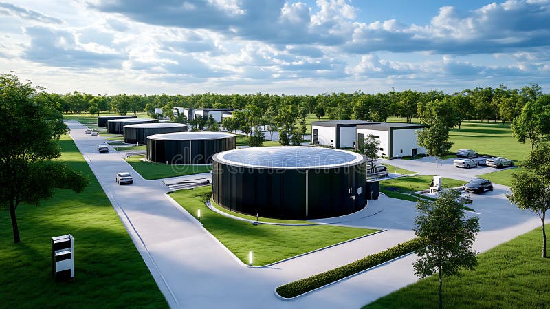 Modern Energy Storage Facility with Advanced Technology Stock ...