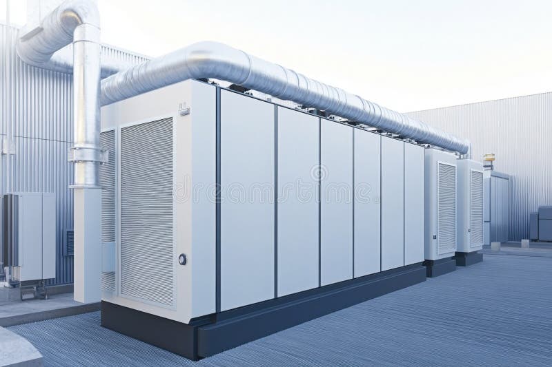 Modern Energy Storage System at Industrial Facility during Daylight Stock Image - Image of ...