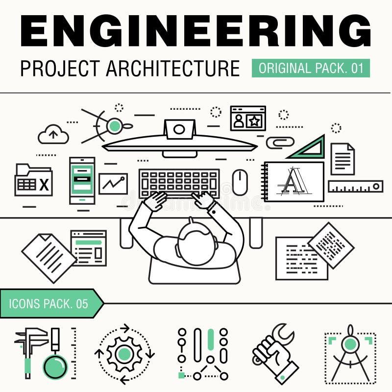 Modern Engineering Construction Big Pack. Thin Line Icons Architecture ... Modern Engineering Construction Big Pack. Thin Line Icons Architecture ...