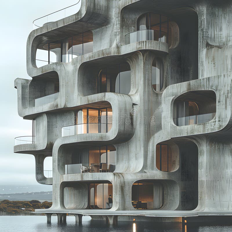 Modern Engineering Marvel, a Building with Numerous Windows and ...