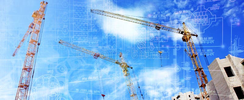 Modern Engineering Technologies in Construction Stock Photo - Image of ...