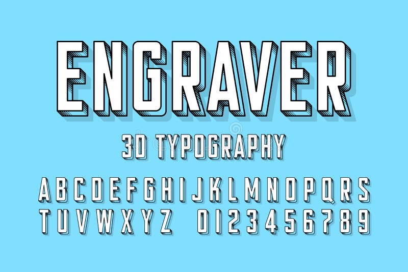 Engraved font stock vector. Illustration of typeface - 143413782