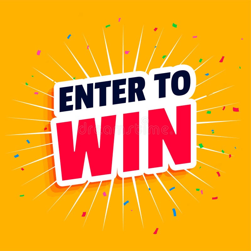 Modern Enter To Win Sticker Background for Winner Announcement Stock ...