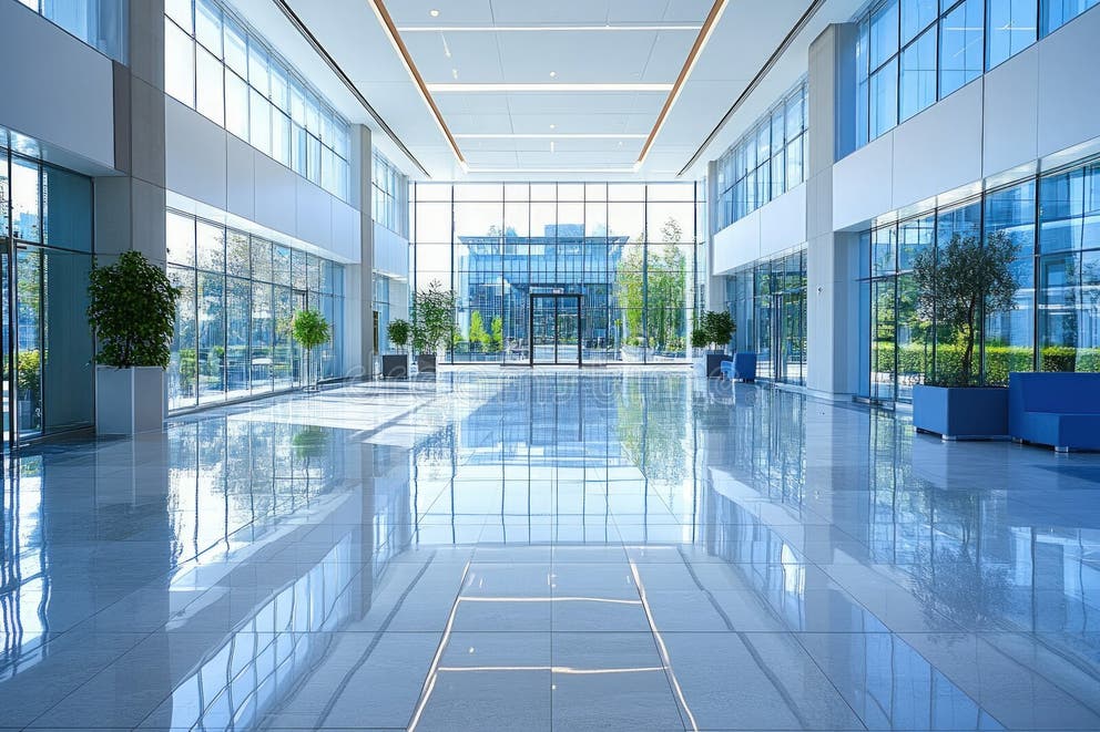 A Modern Entresol in a Building, Sleek and Architectural, Design Theme ...