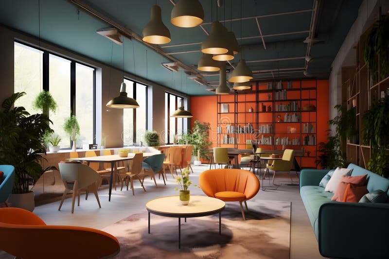 Modern Environment Supporting Collaborative Remote Work Stock ...