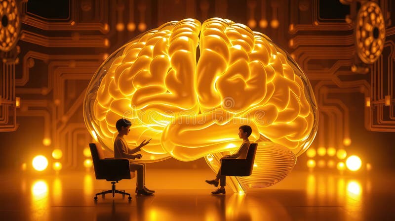 Two Individuals Engage in a Discussion about Artificial Intelligence ...