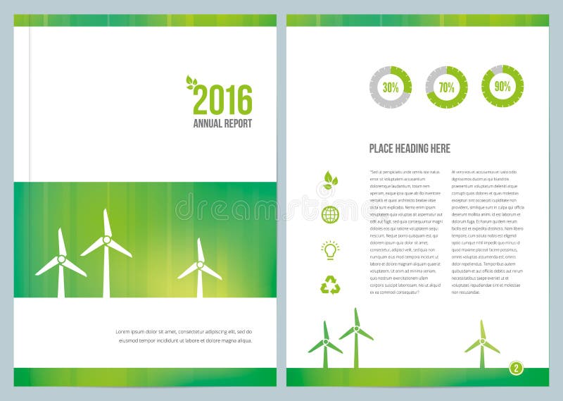 Modern Environmental Annual Report Cover Design Stock Vector ...