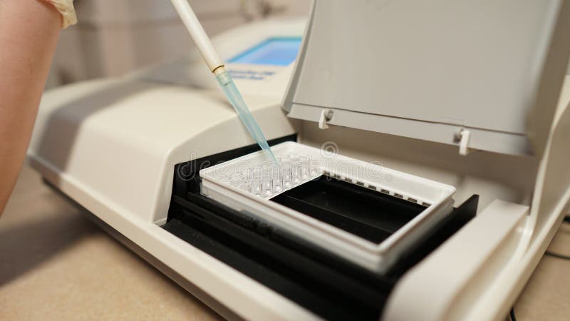 Modern Equipment for Blood Testing. in Laboratory. . Analysis of Blood ...