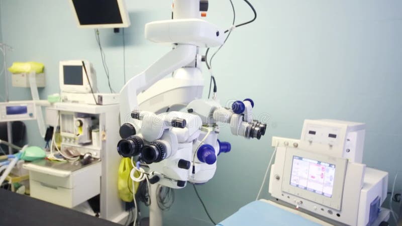 Modern Equipment with Microscope for Ophthalmic Stock Video - Video of ...